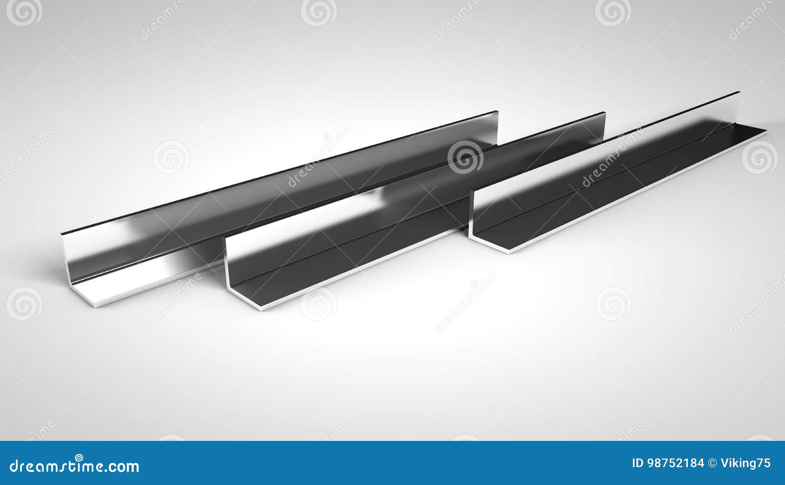 Metal L-Profile Bar.on White Background. Stock Illustration ...