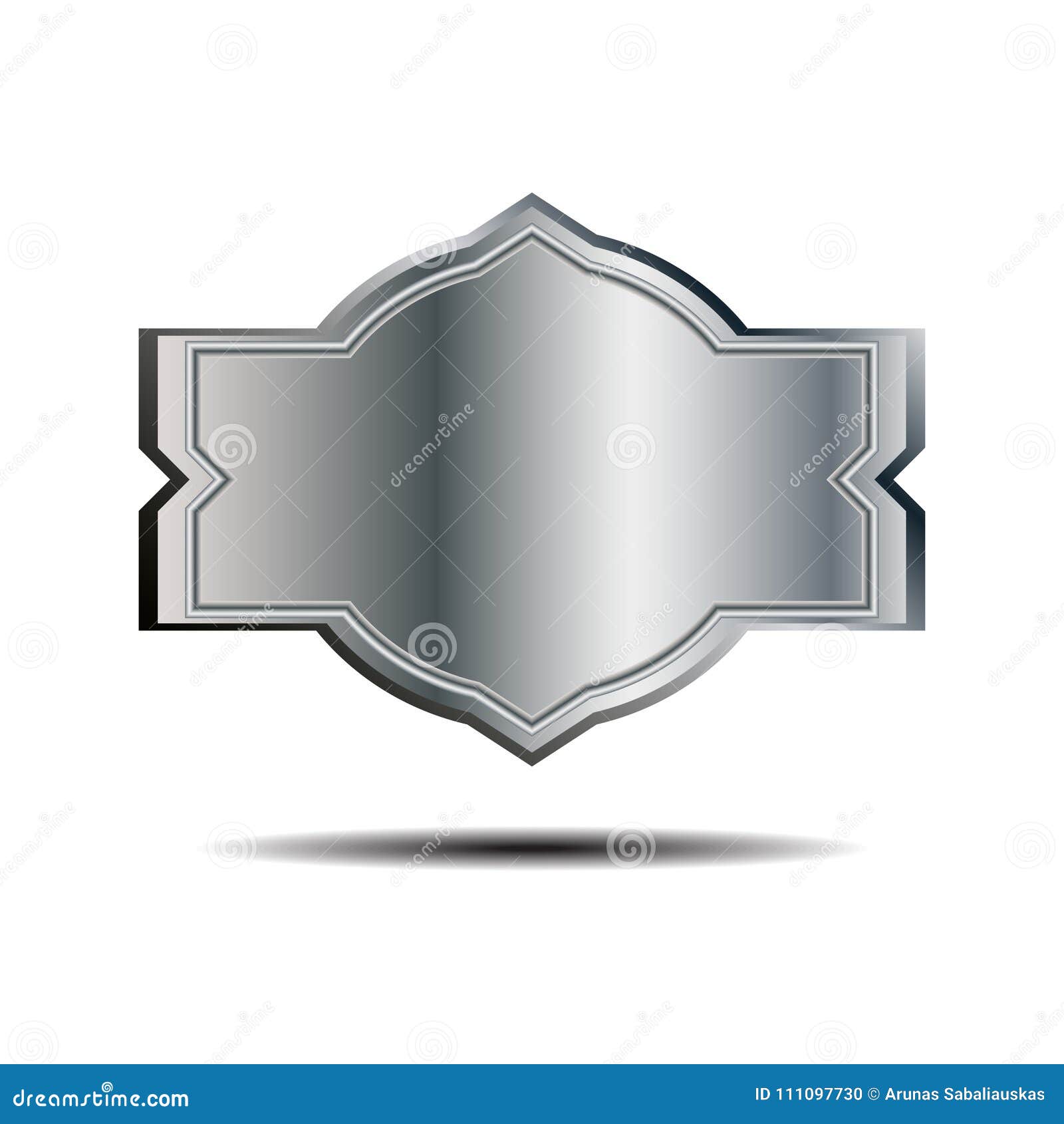Metal label, illustration stock illustration. Illustration of ...