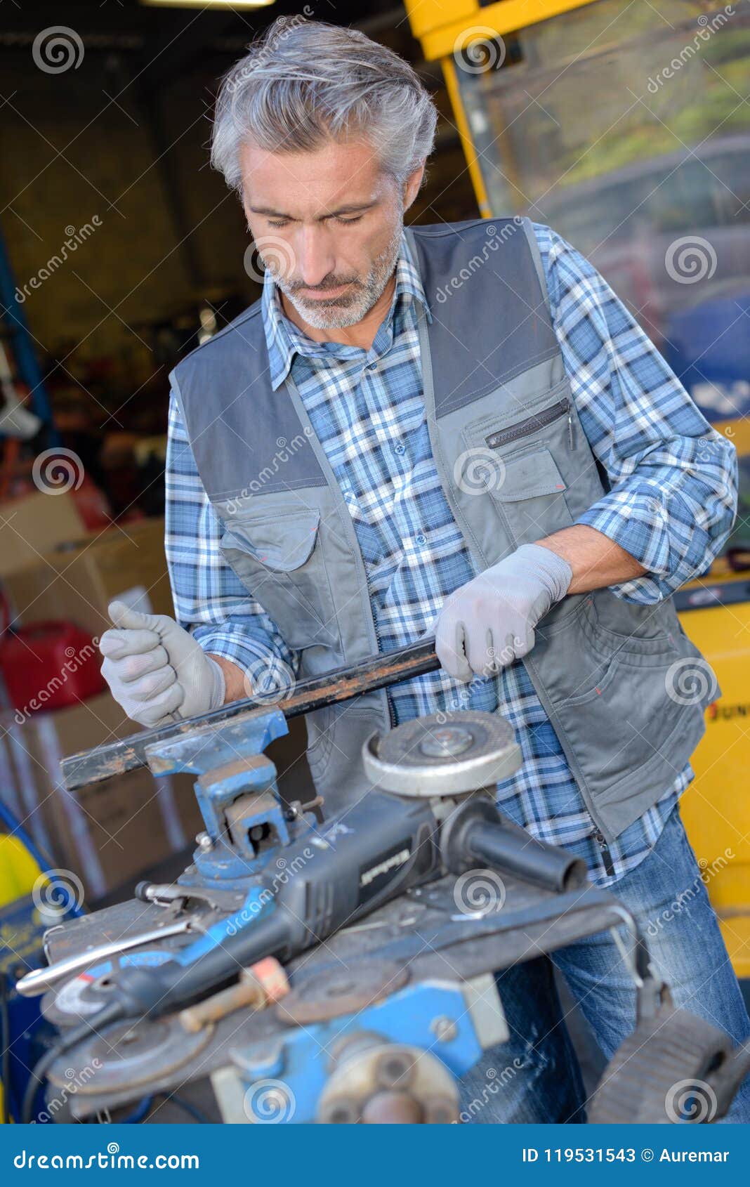 Metal laborer at work stock image. Image of complex - 119531543