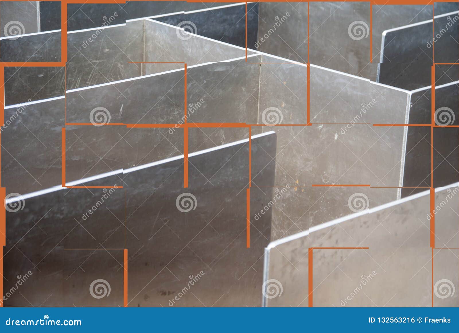 Labyrinth of Metal stock photo. Image of orientation - 132563216