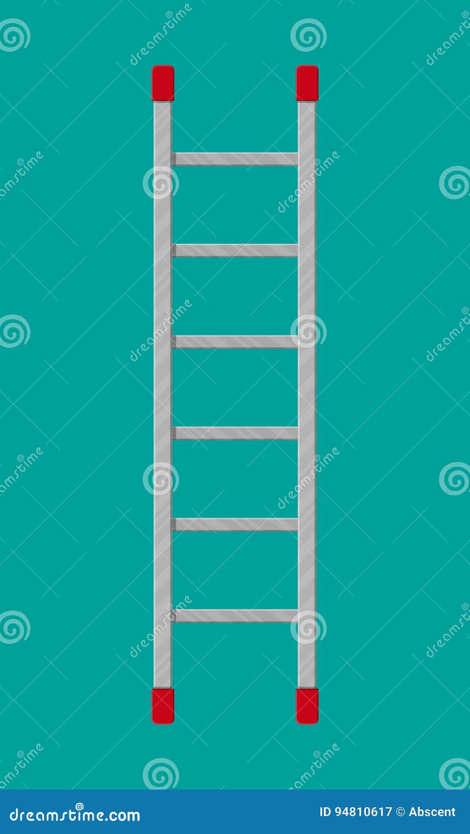Metal Ladder. Ector Illustration in Flat Style Stock Vector ...
