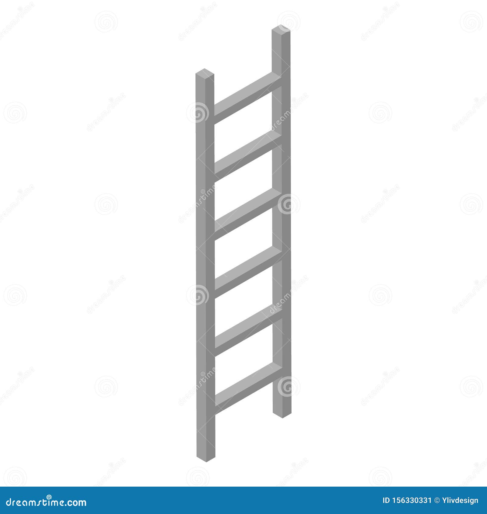 Metal Ladder Icon, Isometric Style Stock Vector - Illustration of ...