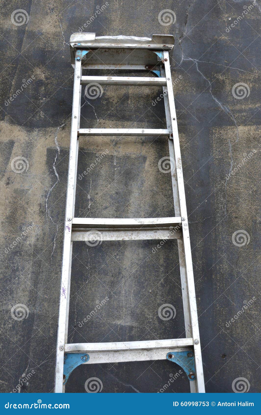 Metal ladder stock image. Image of single, blue, equipment - 60998753