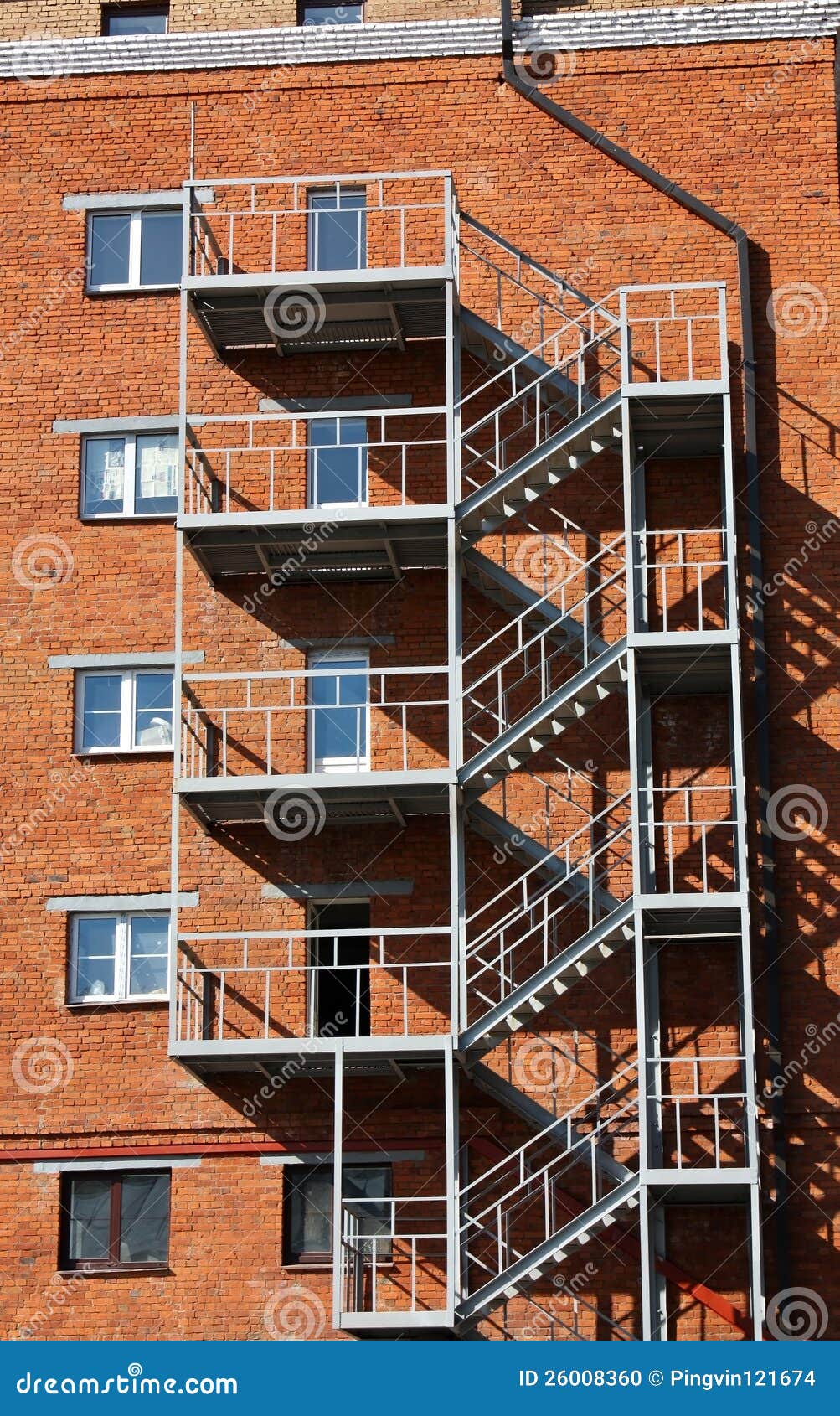 Metal Ladder at the Wall of the House Stock Photo - Image of iron ...