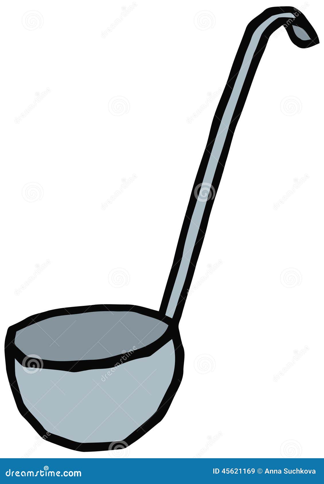 Metal Ladle Vector Illustration Stock Vector - Illustration of healthy ...