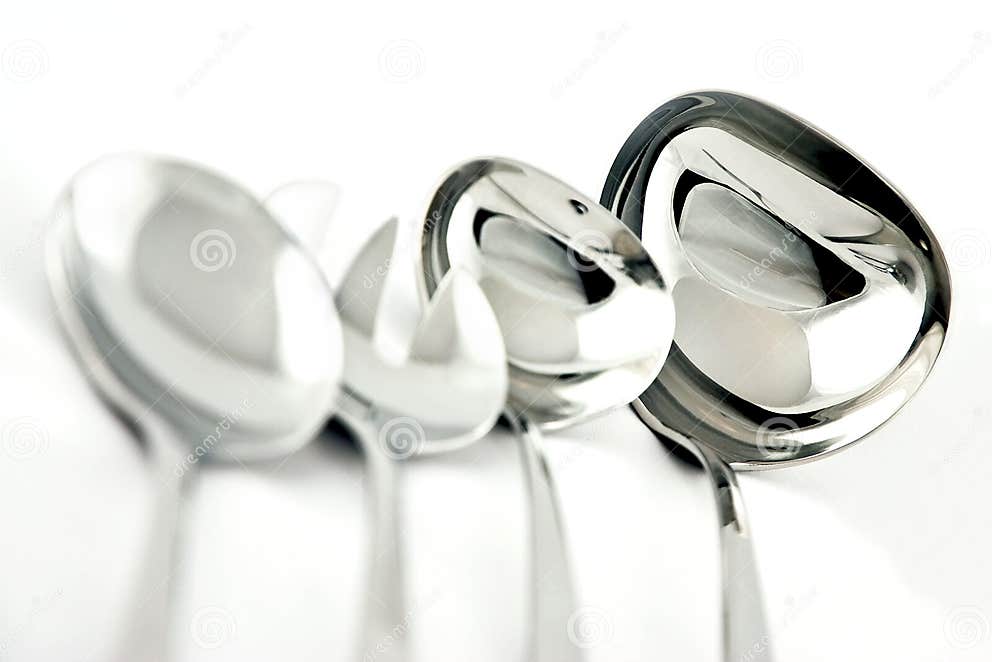Metal ladles. stock image. Image of hunger, objects, nutrition - 28429347