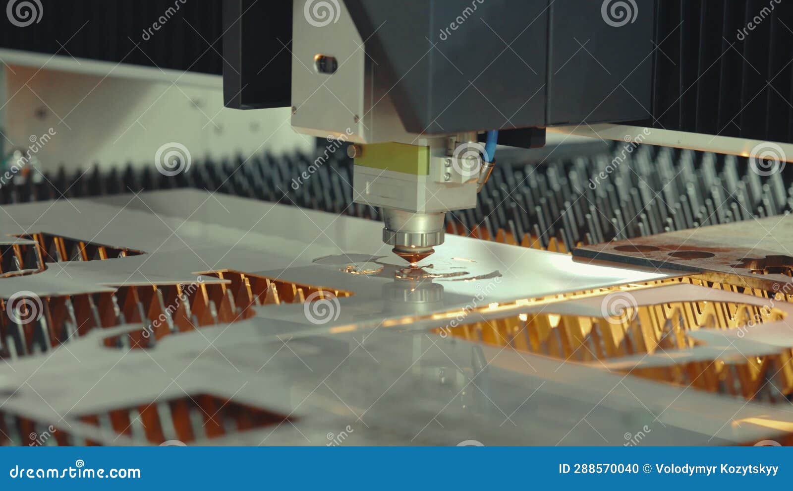 Metal Laser Cutting. Create Industrial Details Based on Computer ...