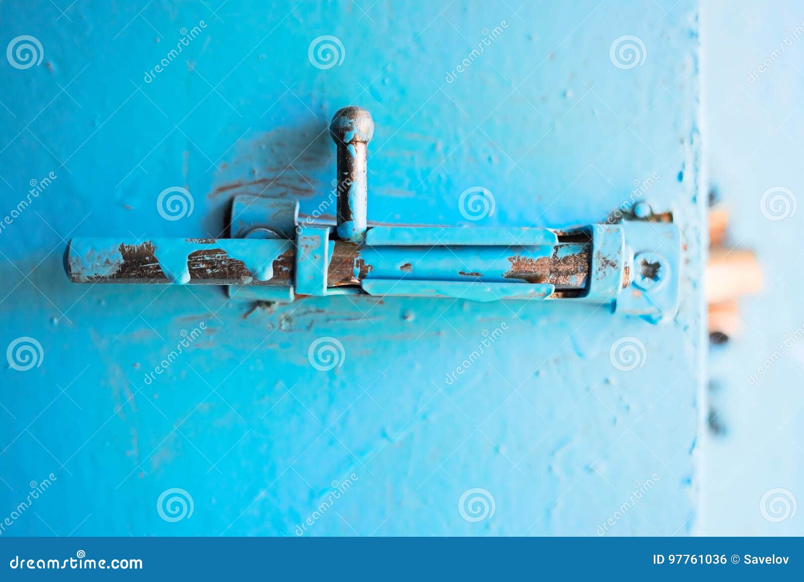 Metal latch on the door stock photo. Image of architecture - 97761036