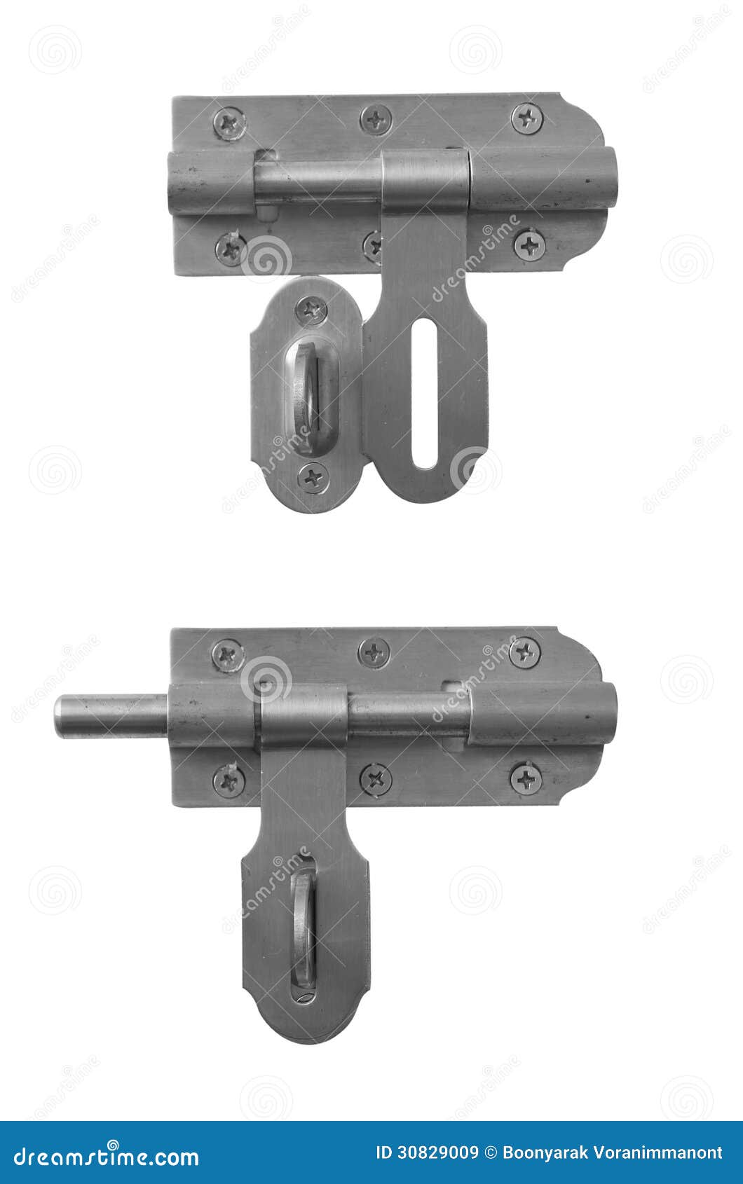 Metal Latch Isolated on White Stock Image - Image of lock, concept ...
