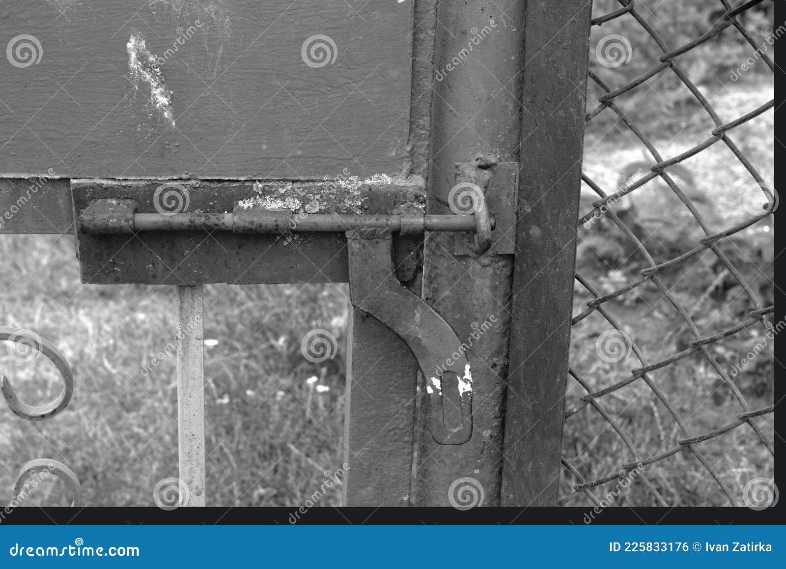 Metal Latch on the Old Wicket Stock Photo - Image of metal, wicket ...