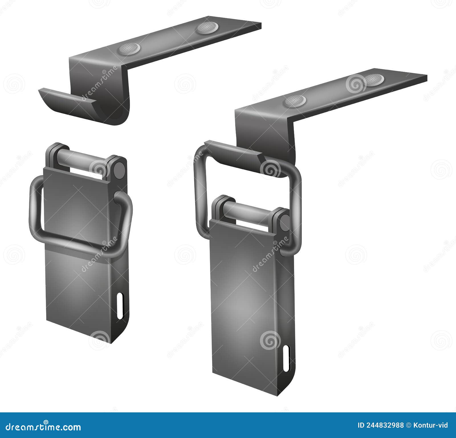 Metal Latch For Tool Box Vector Illustration | CartoonDealer.com #244832984