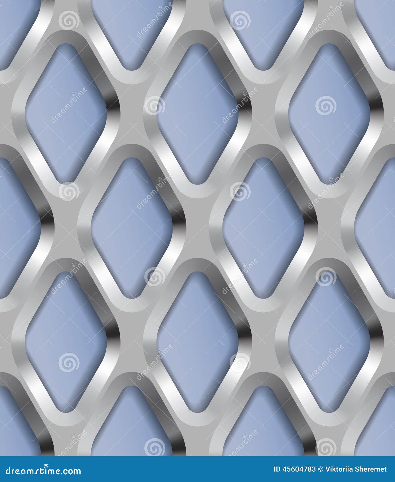 Metal Lattice Vector Seamless Pattern Stock Illustration