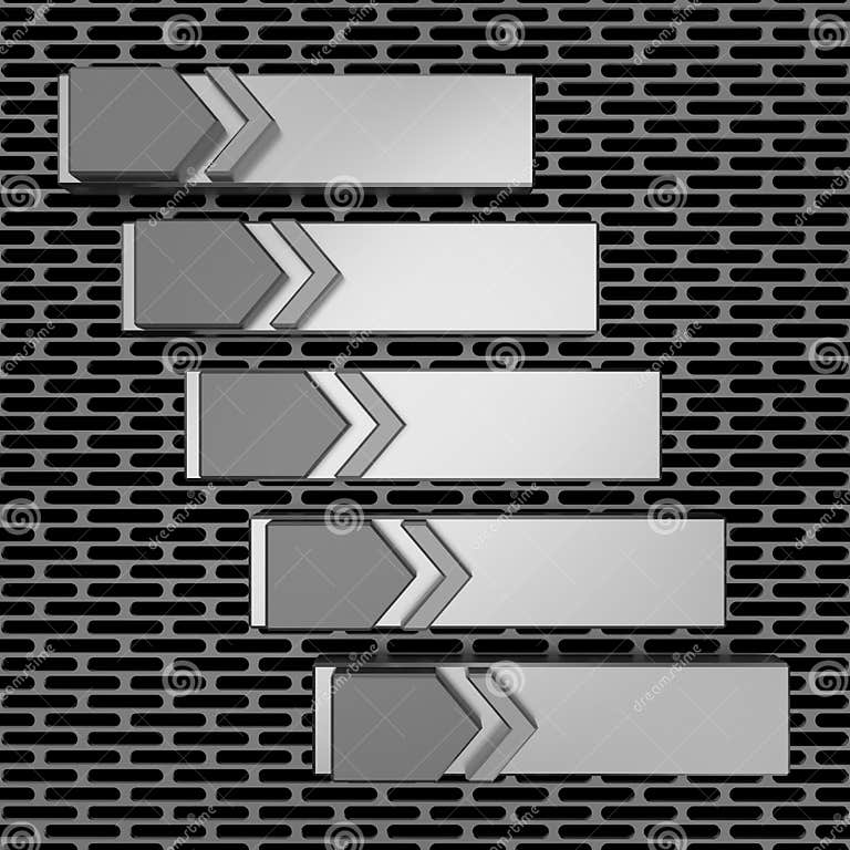 Metal Layout Design. 3D Rendering Stock Illustration - Illustration of ...