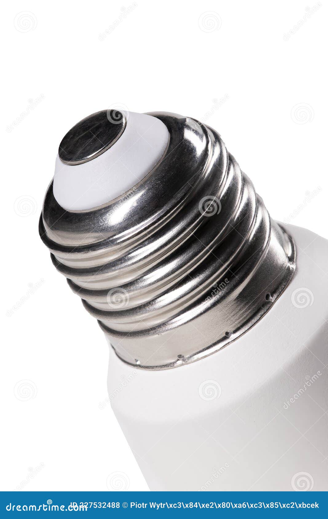 Metal LED Bulb Thread. the Place Where the Electric Current is ...