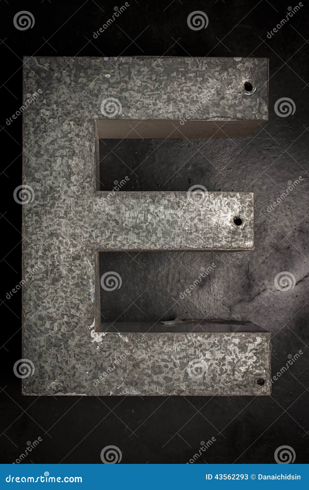 Metal Letter E stock image. Image of chrome, steel, textured - 43562293