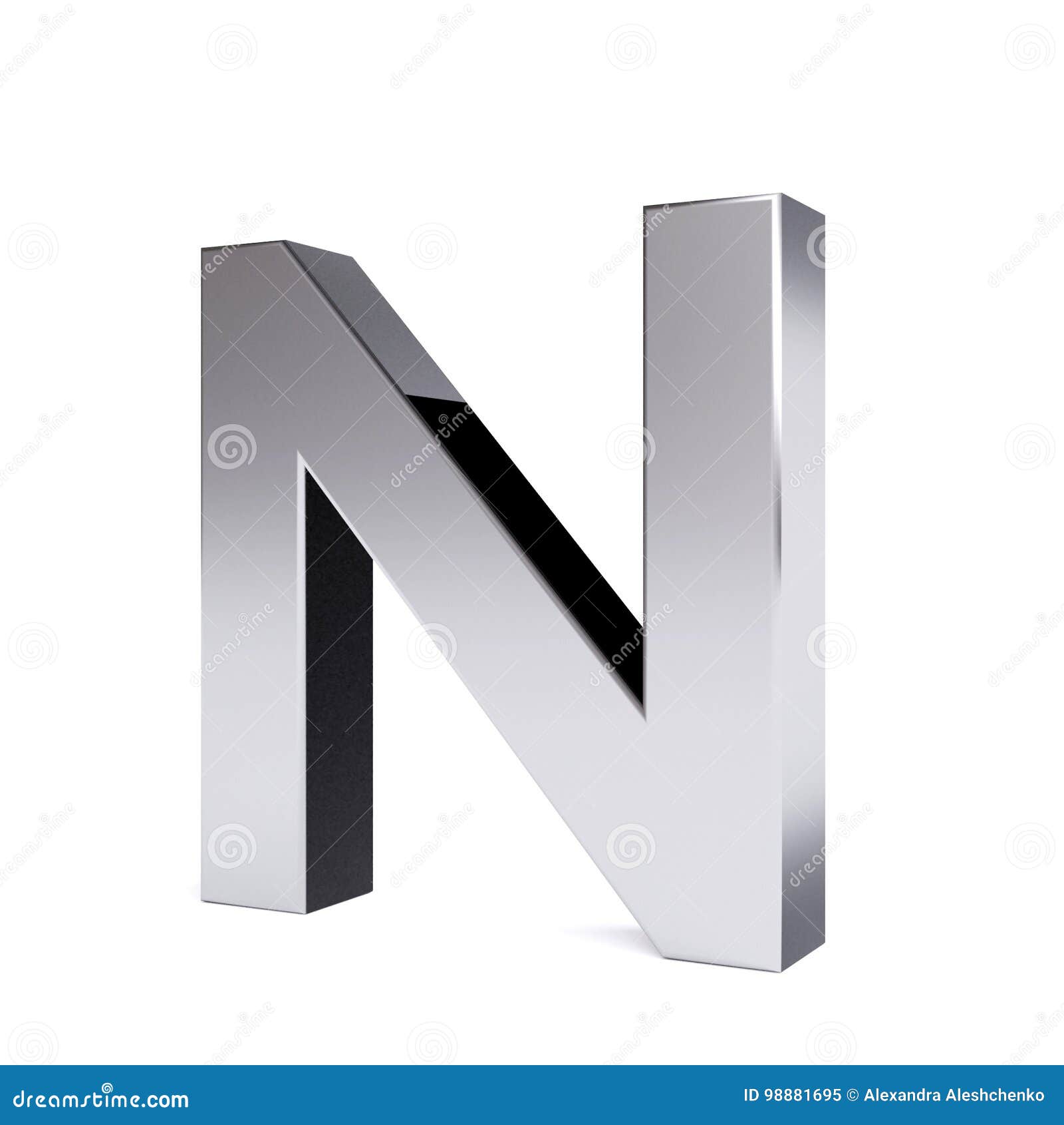 Metal letter stock illustration. Illustration of font - 98881695