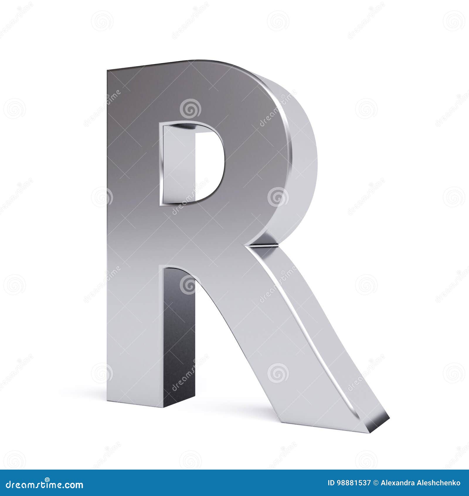 Metal letter stock illustration. Illustration of steel - 98881537
