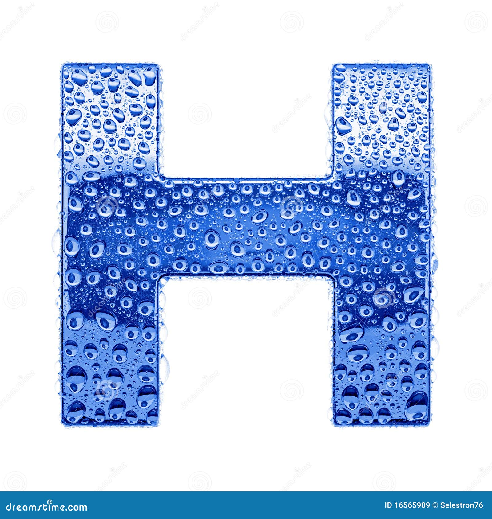 Metal Letter & Water Drops - Letter H Stock Image - Image of shape ...