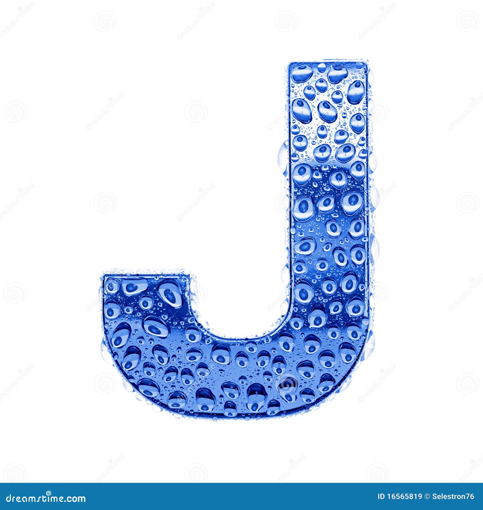 Metal Letter & Water Drops - Letter J Stock Image - Image of font ...