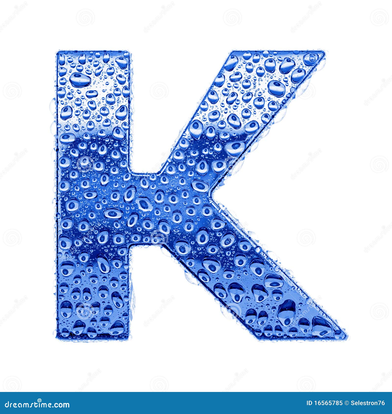 Metal Letter & Water Drops - Letter K Stock Image - Image of blue ...
