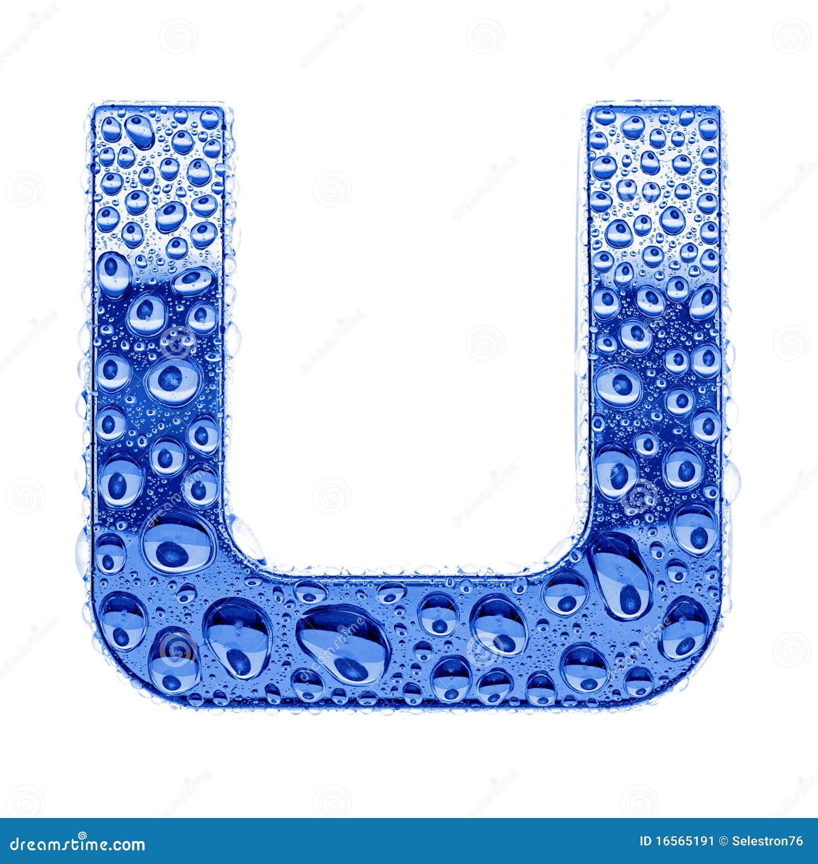 Metal Letter & Water Drops - Letter U Stock Image - Image of freshness ...