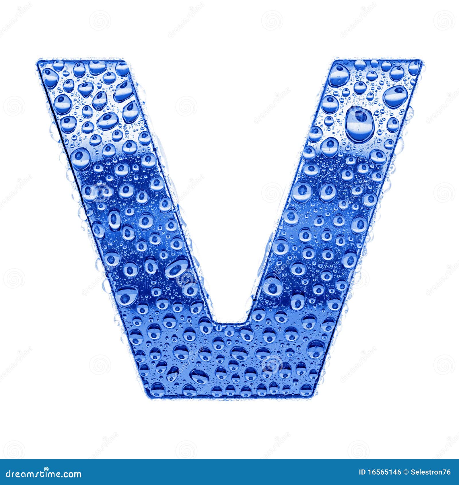 Metal Letter & Water Drops - Letter V Stock Photo - Image of flowing ...