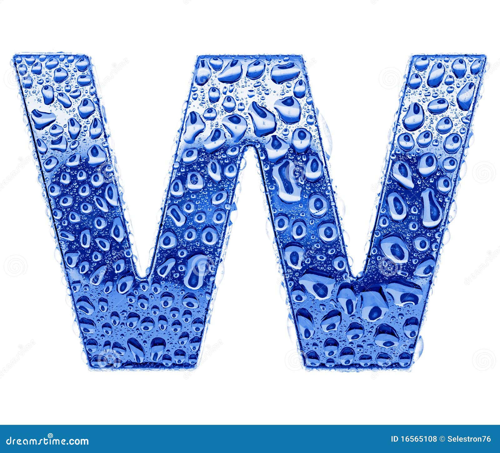 Metal Letter & Water Drops - Letter W Stock Photo - Image of macro ...