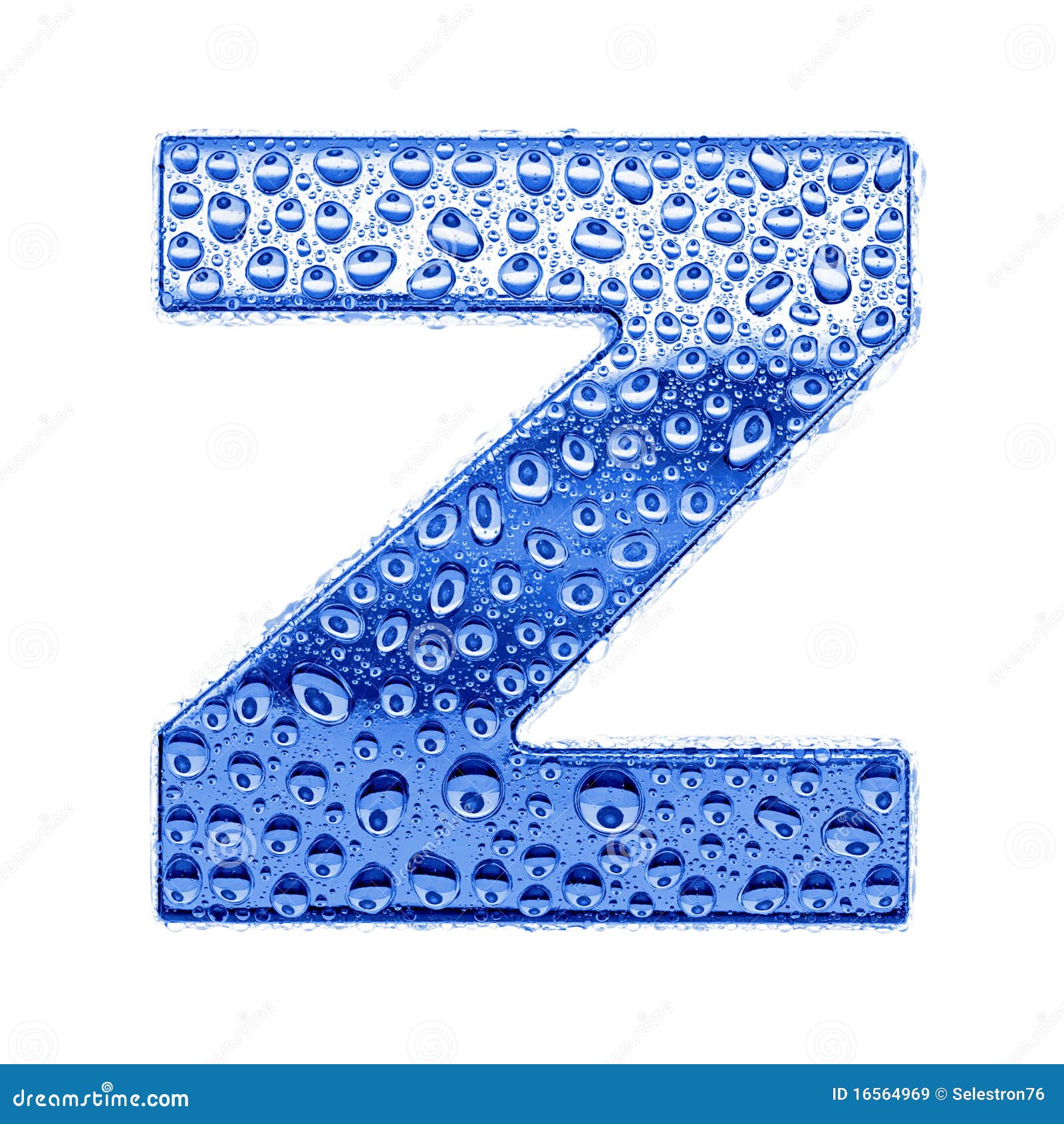 Metal Letter & Water Drops - Letter Z Stock Image - Image of bubble ...