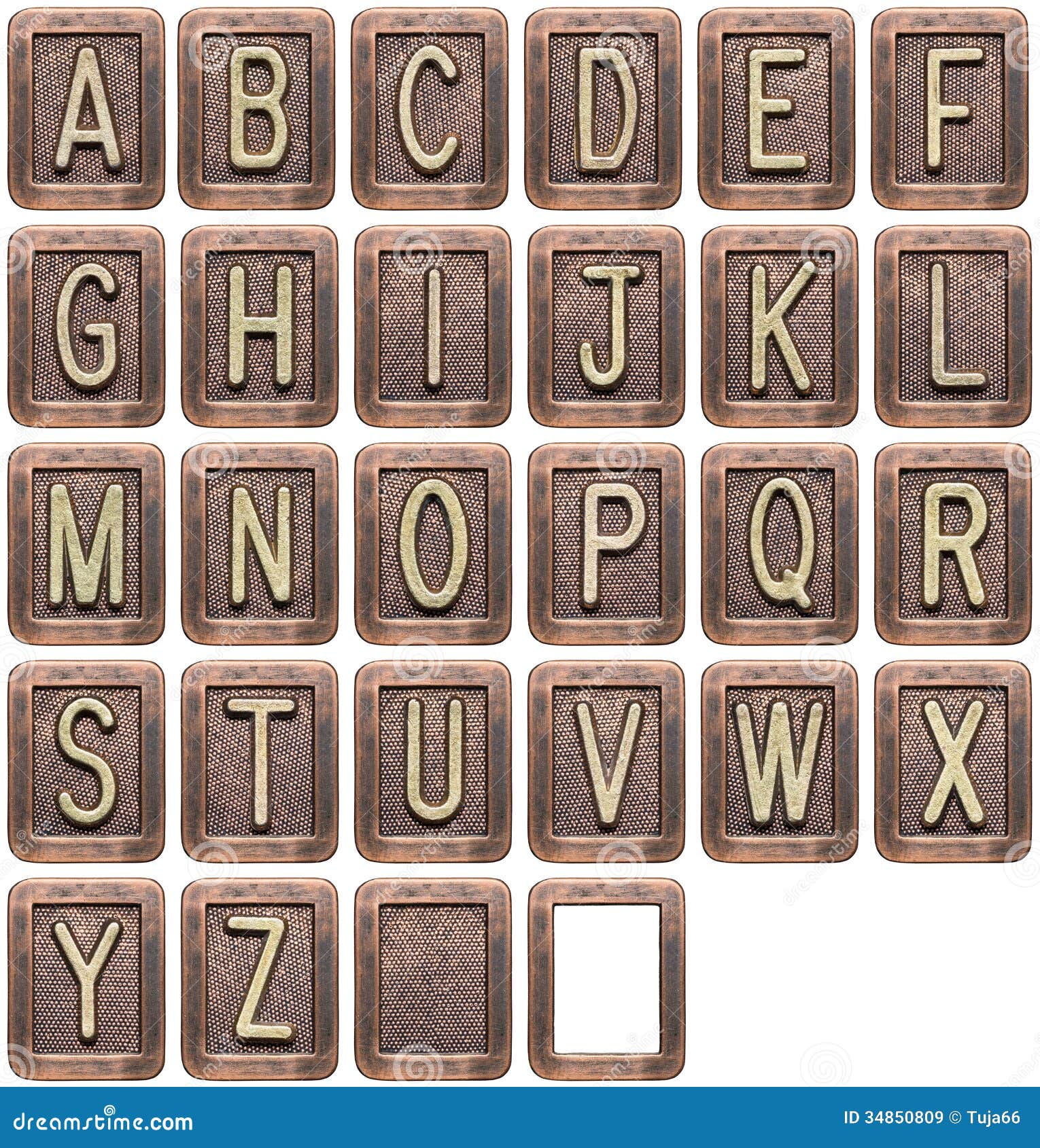 Metal letters stock illustration. Illustration of bronze - 34850809