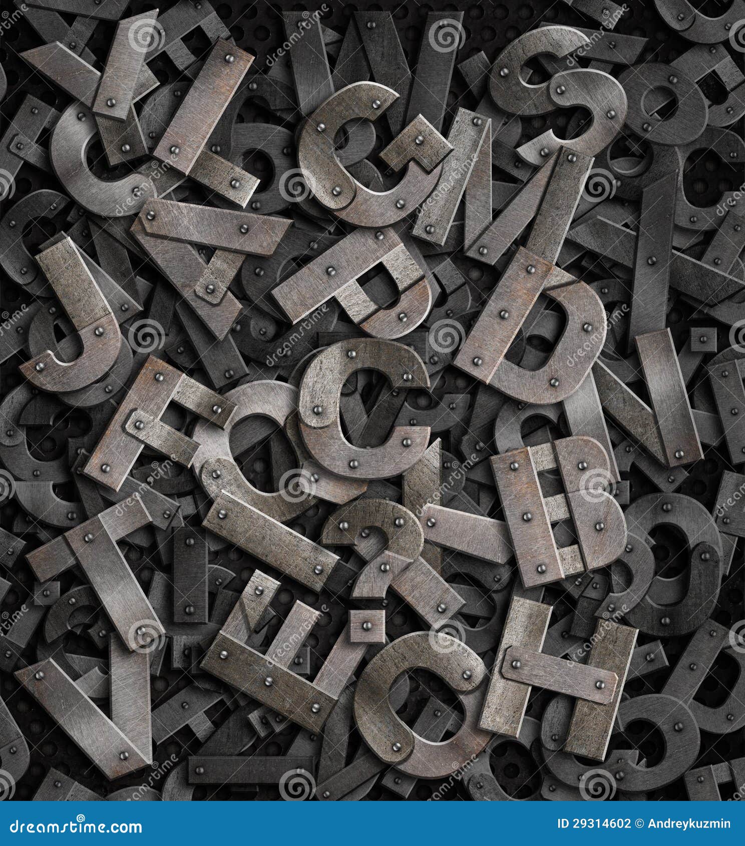 Metal Letters Background Stock Photography - Image: 29314602