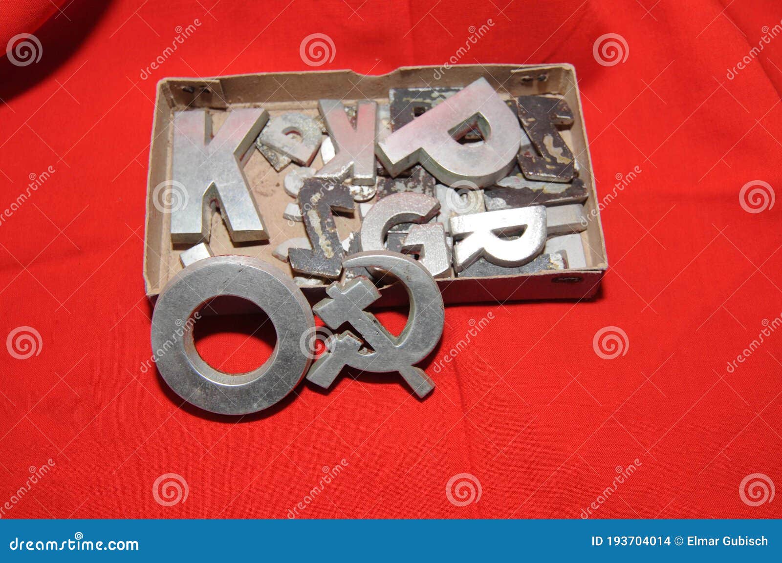 Metal Letters and Hammer and Sickle Symbol Stock Photo - Image of ...