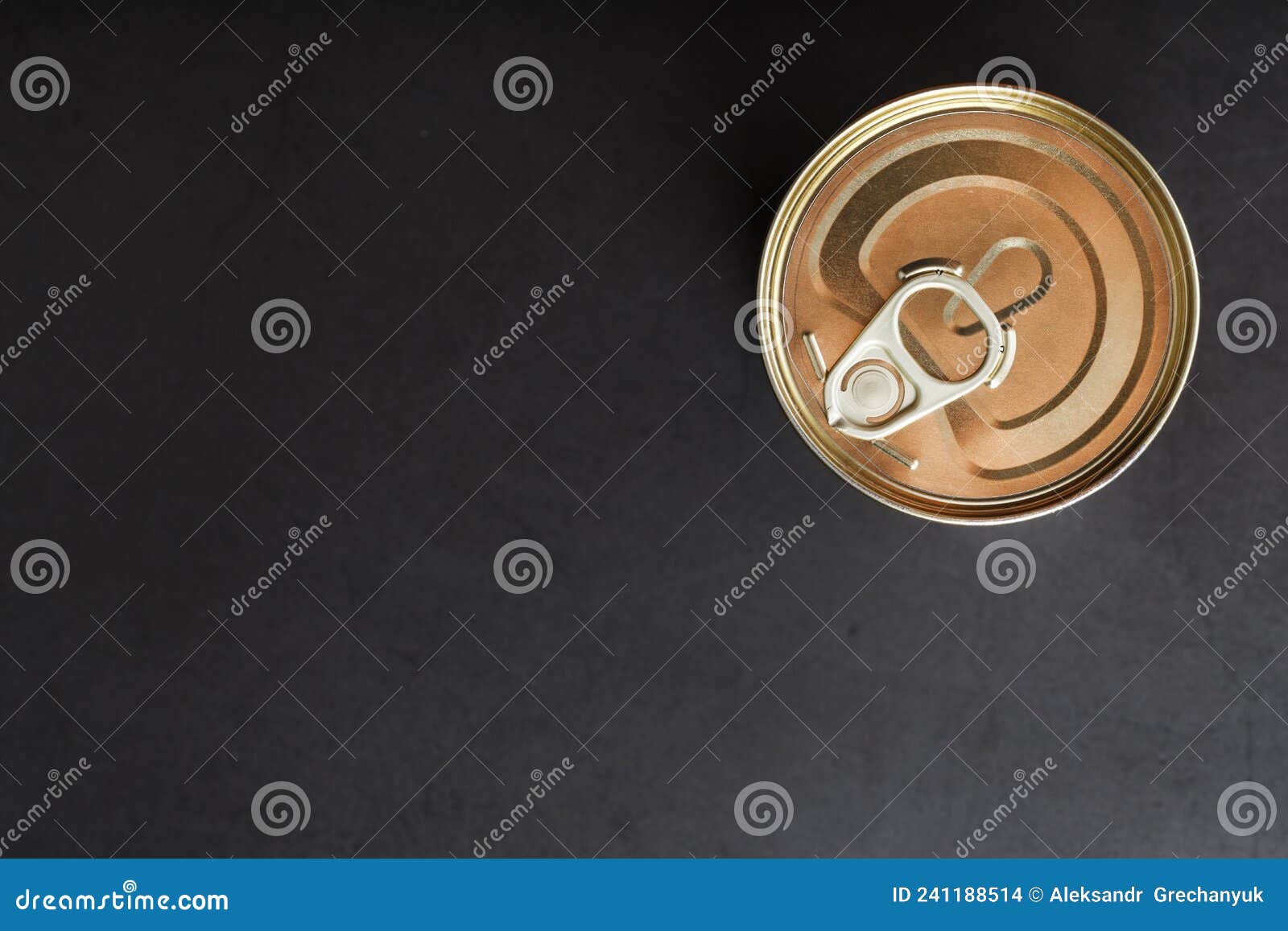 Metal Lid with a Ring from a Tin Can Stock Photo - Image of metallic ...