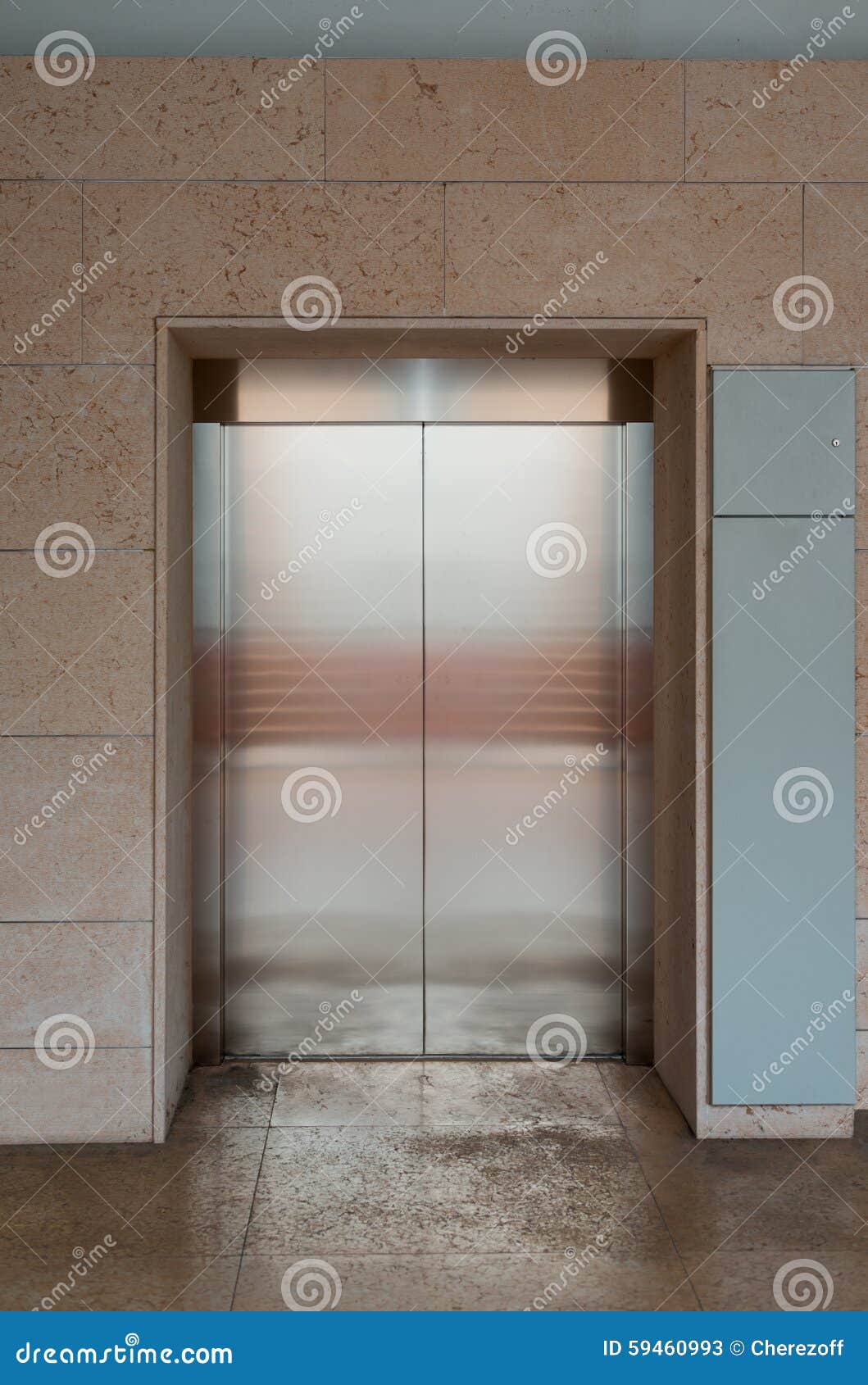 Metal lift inside building stock image. Image of wall - 59460993