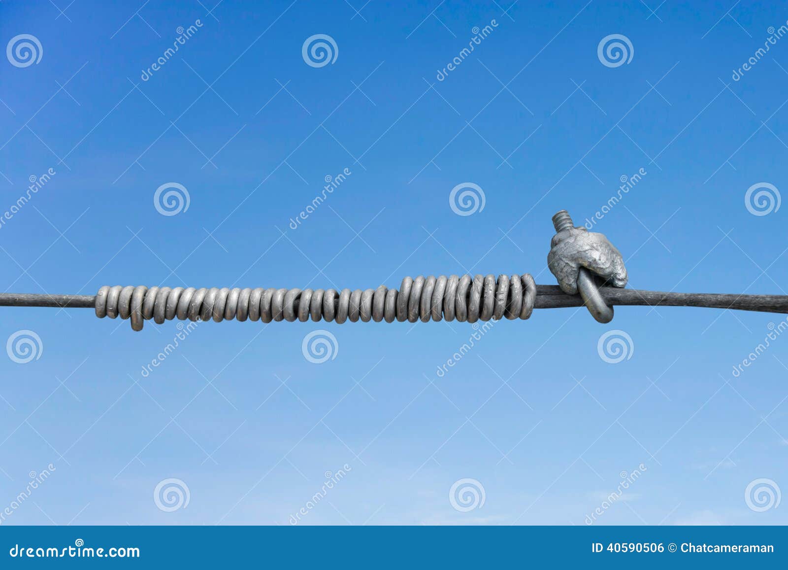 Metal line fastening stock photo. Image of attached, iron - 40590506