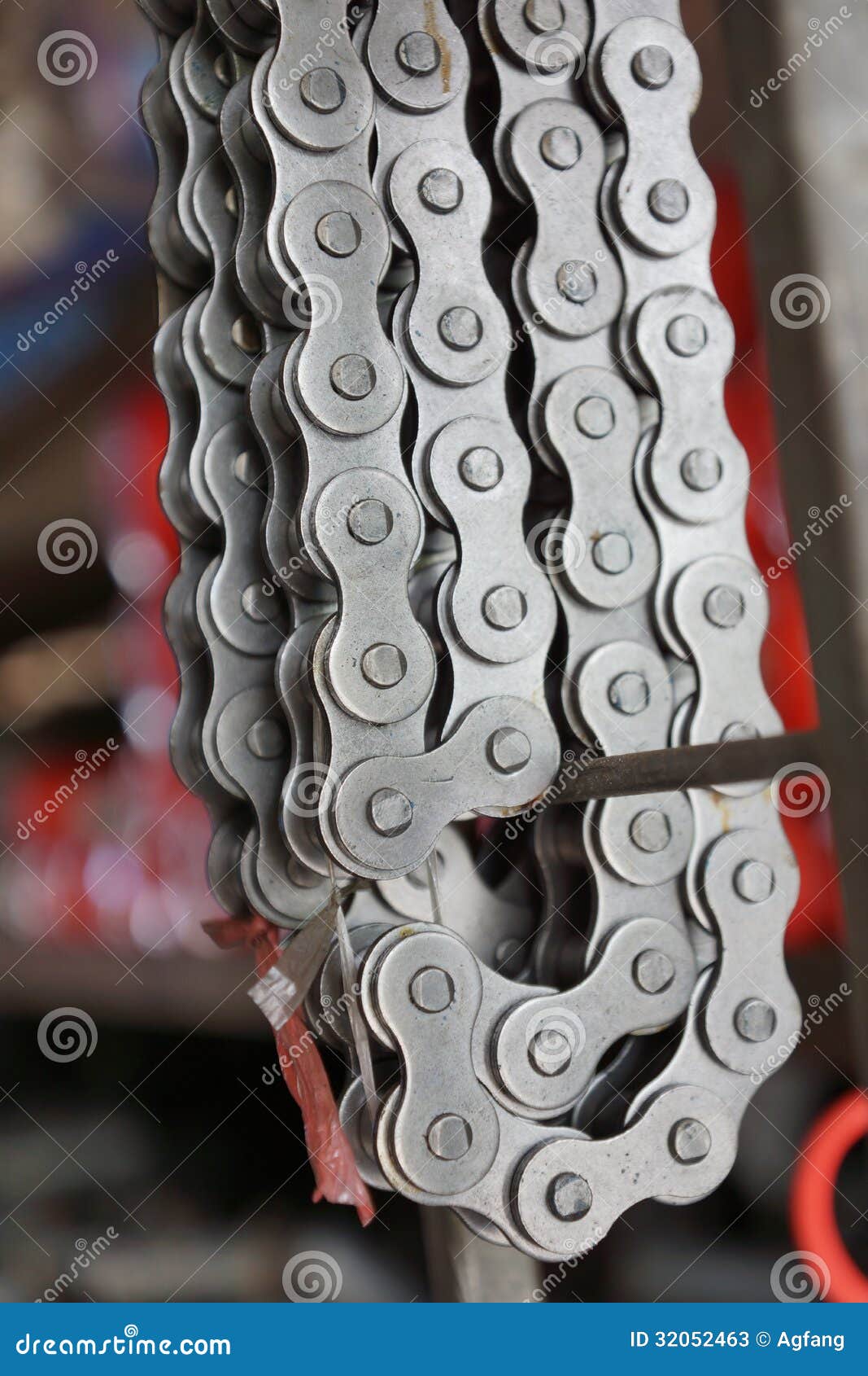 Metal link chain stock image. Image of mechanical, line - 32052463