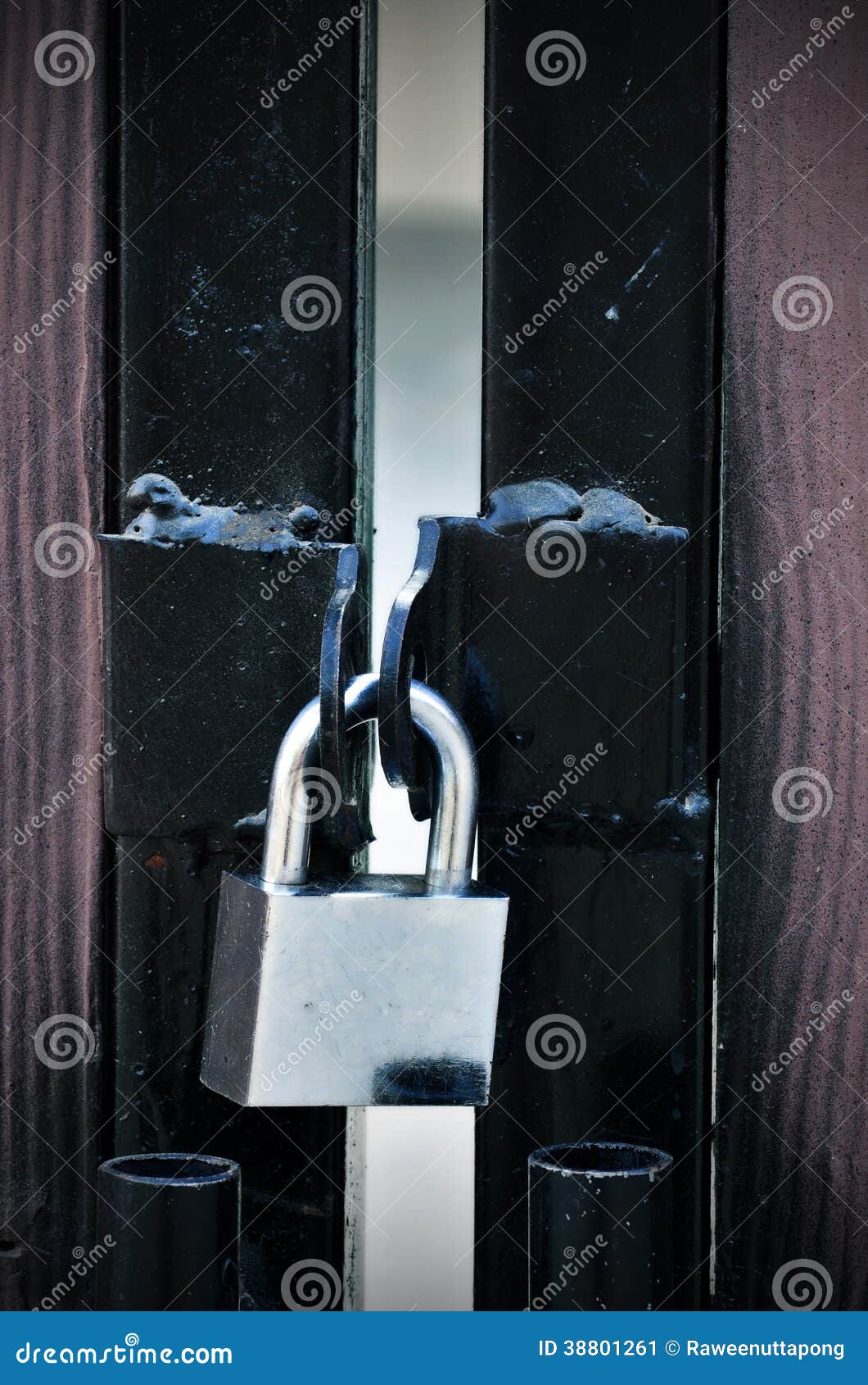Metal lock door security stock image. Image of brown - 38801261