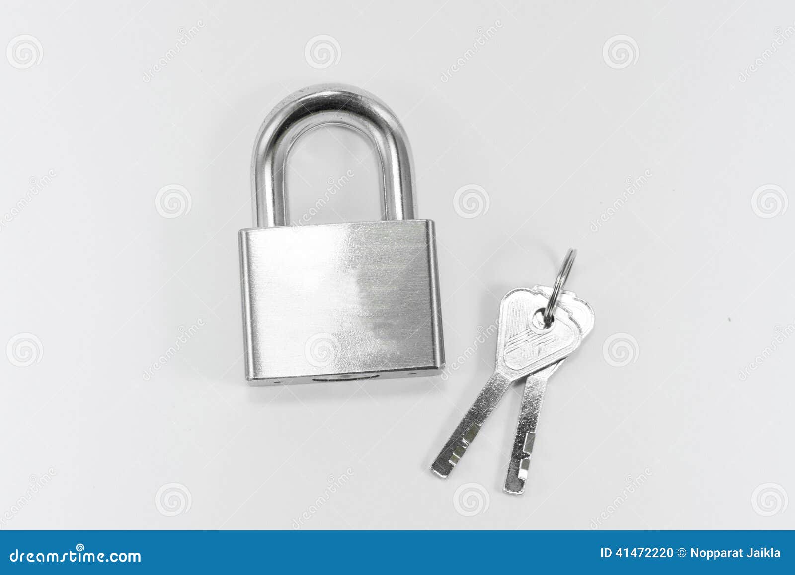 Metal Lock and Key on White Background Stock Photo - Image of ...