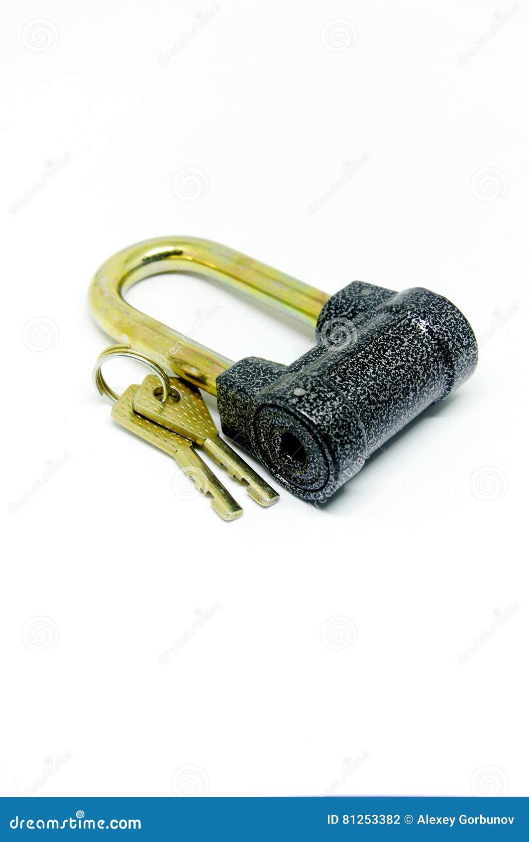 Metal lock with keys stock photo. Image of safe, close - 81253382