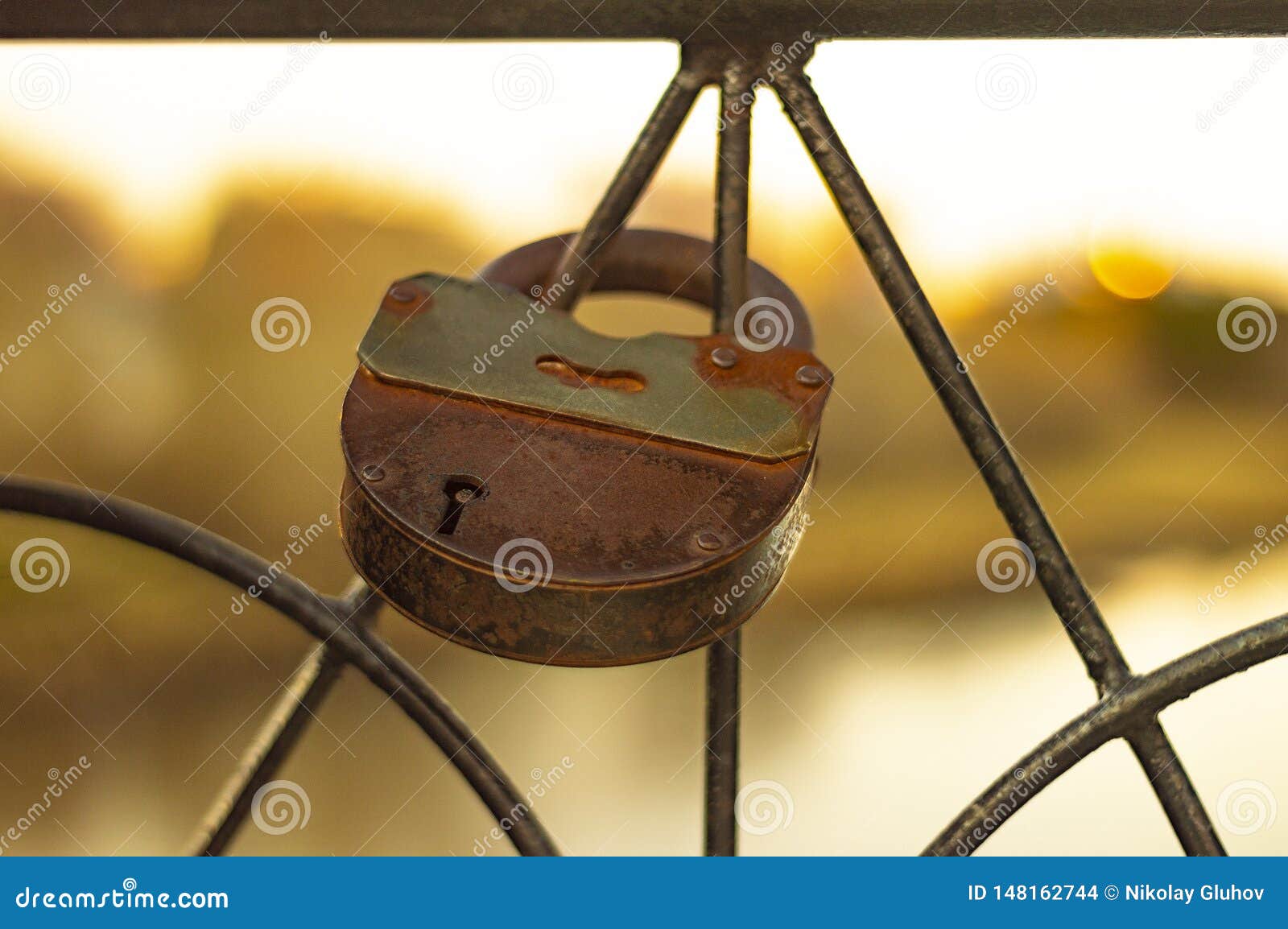 The Metal Lock Rush is Chained To the Grating of the Bridge in Honor of ...