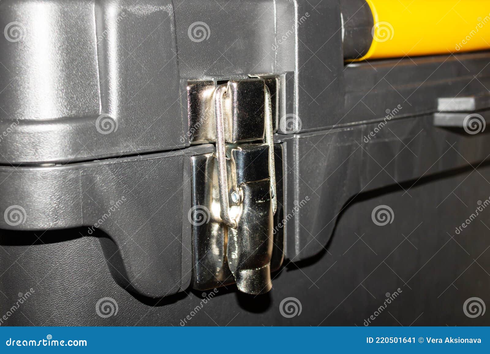 Metal Lock on the Tool Box Closeup Stock Image - Image of frame, macro ...
