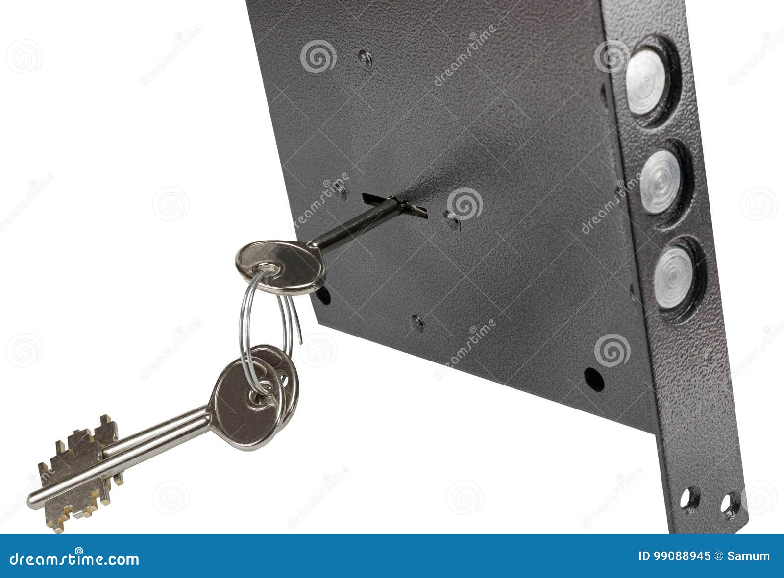 Metal lock on white stock image. Image of steel, metal - 99088945