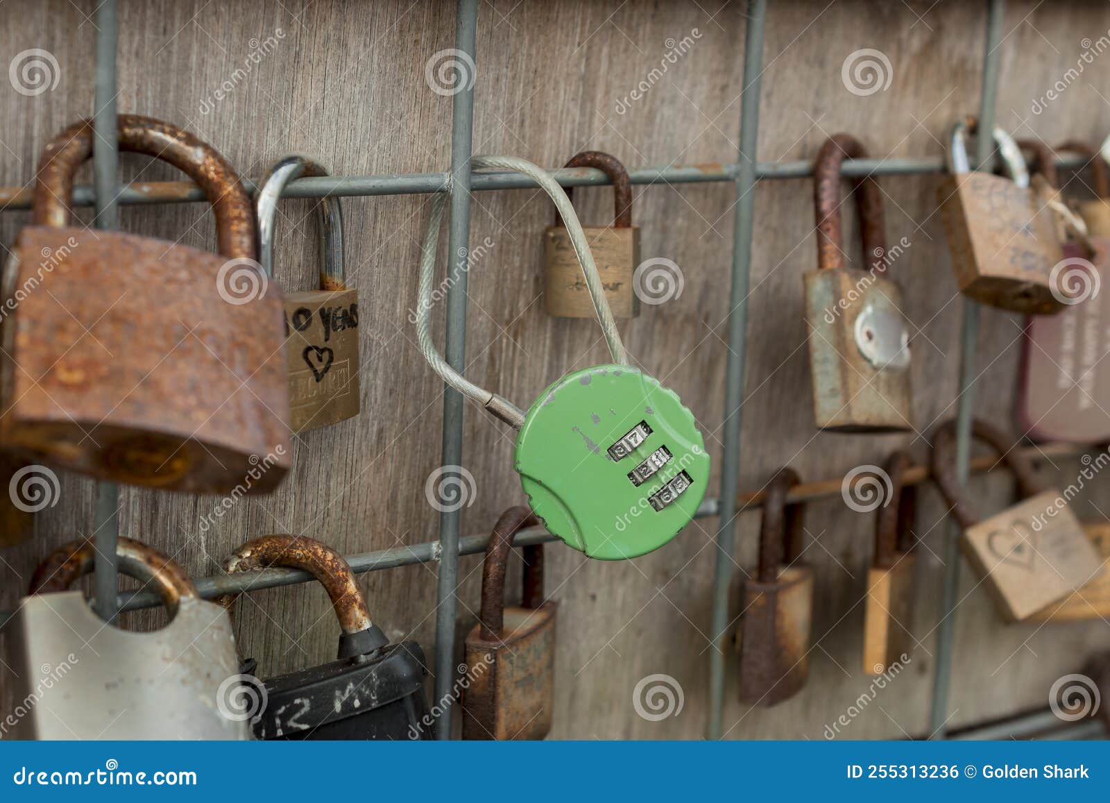 Metal Locks. a Bunch of Locks. Heart Locks Stock Photo - Image of ...