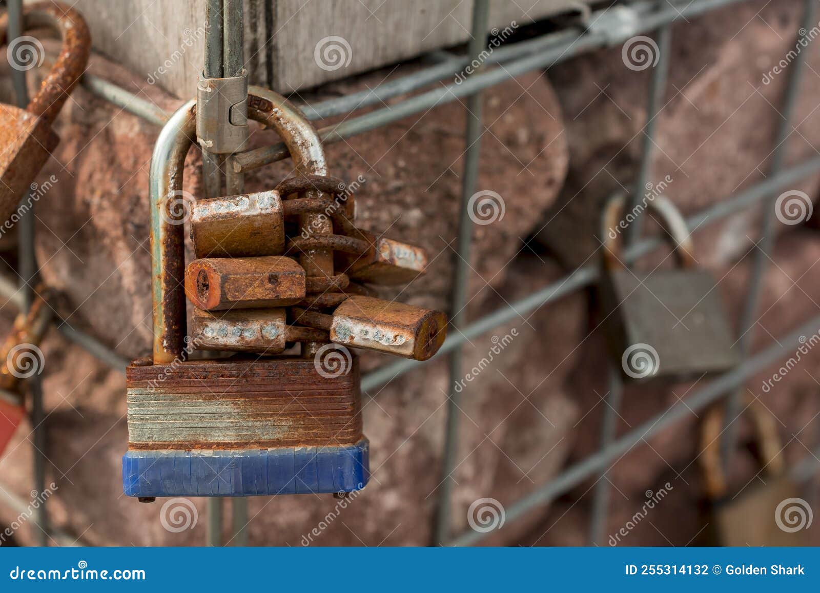 Metal Locks. a Bunch of Locks. Heart Locks Stock Photo - Image of ...