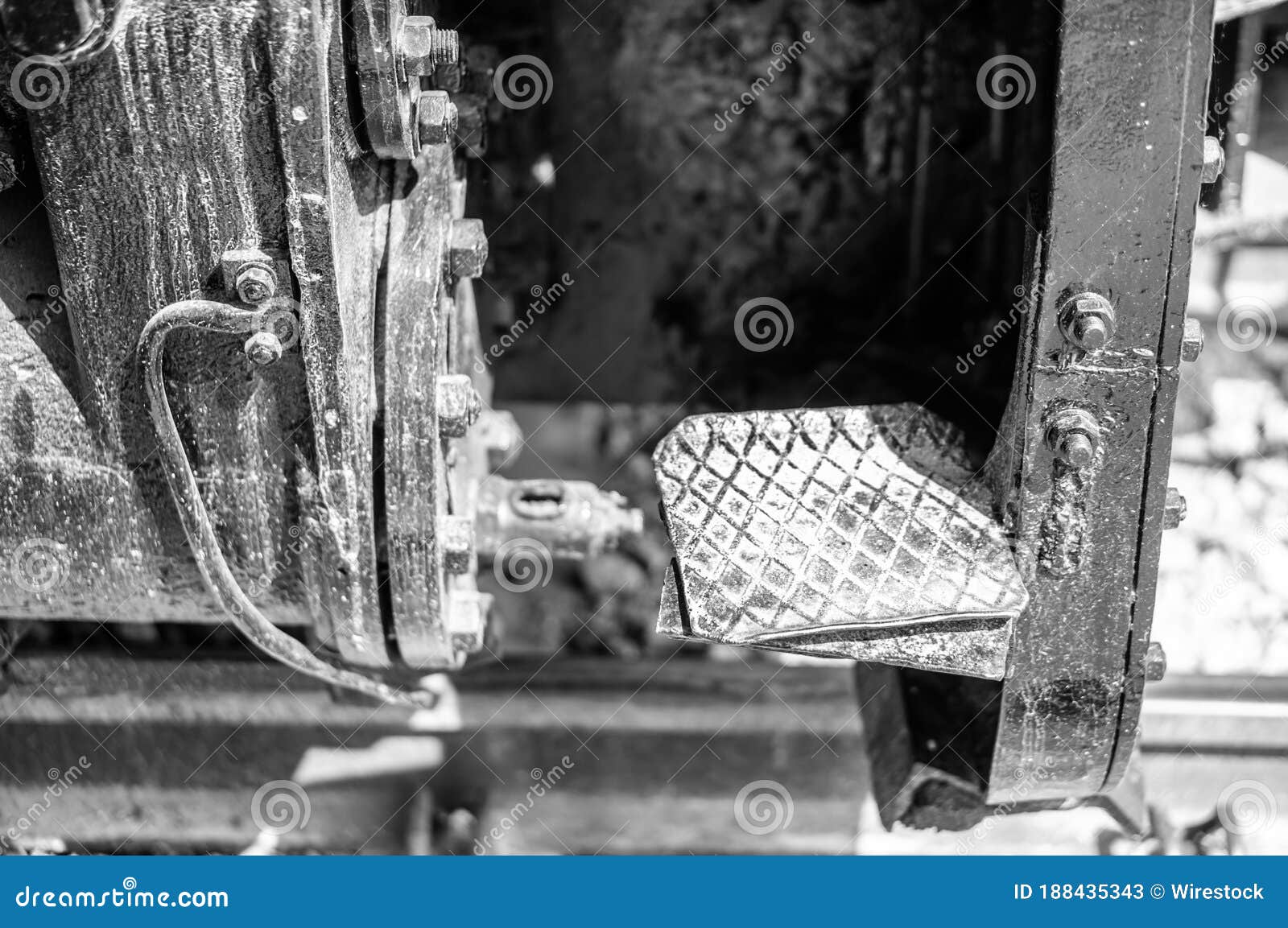 Metal locomotive step stock image. Image of white, angle - 188435343