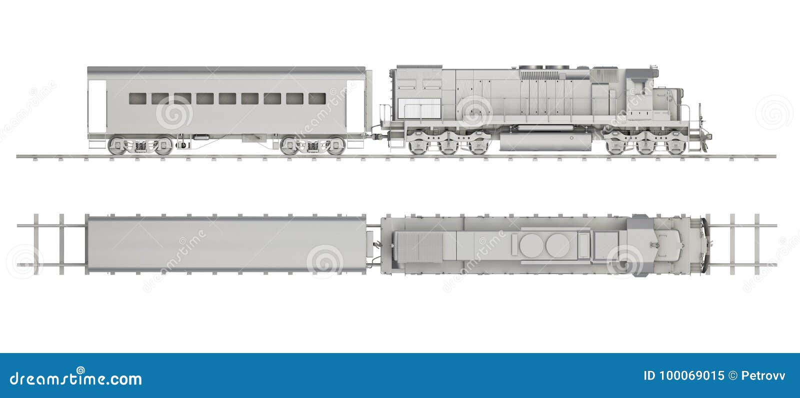 Metal Train Side View