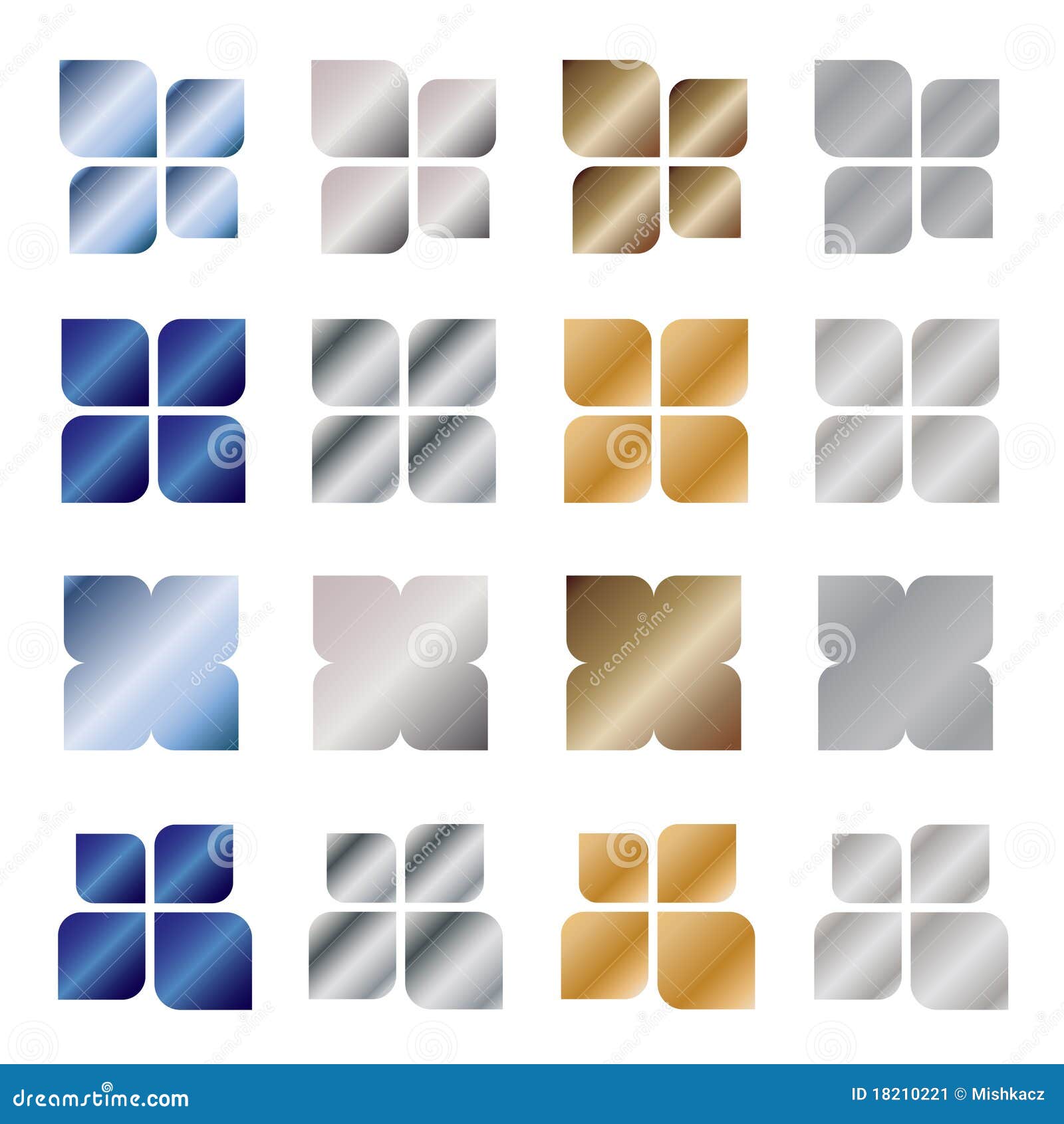 Metal logo design elements stock vector. Illustration of golden - 18210221