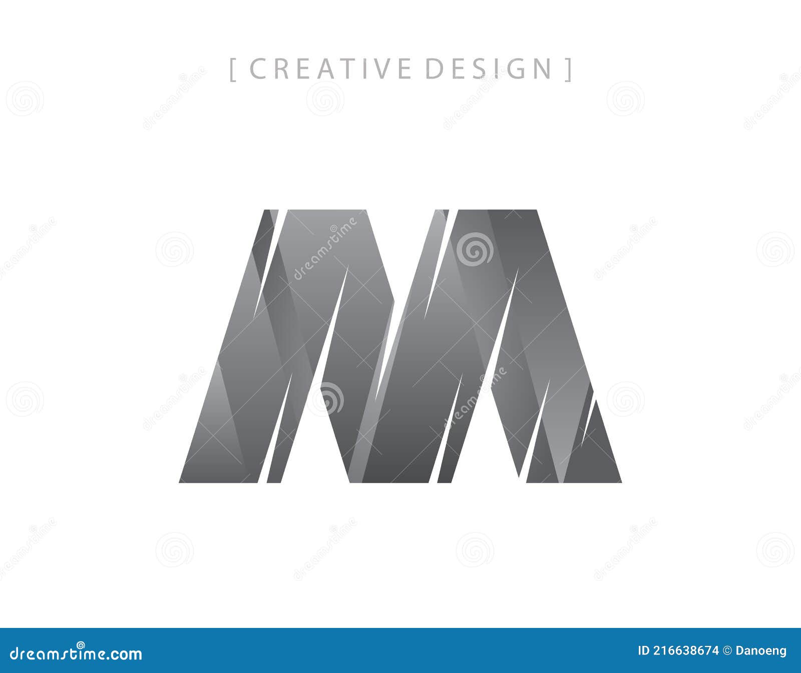 Metal M Logo. Abstract Metallic Letter M Logo Template Vector Logo ...