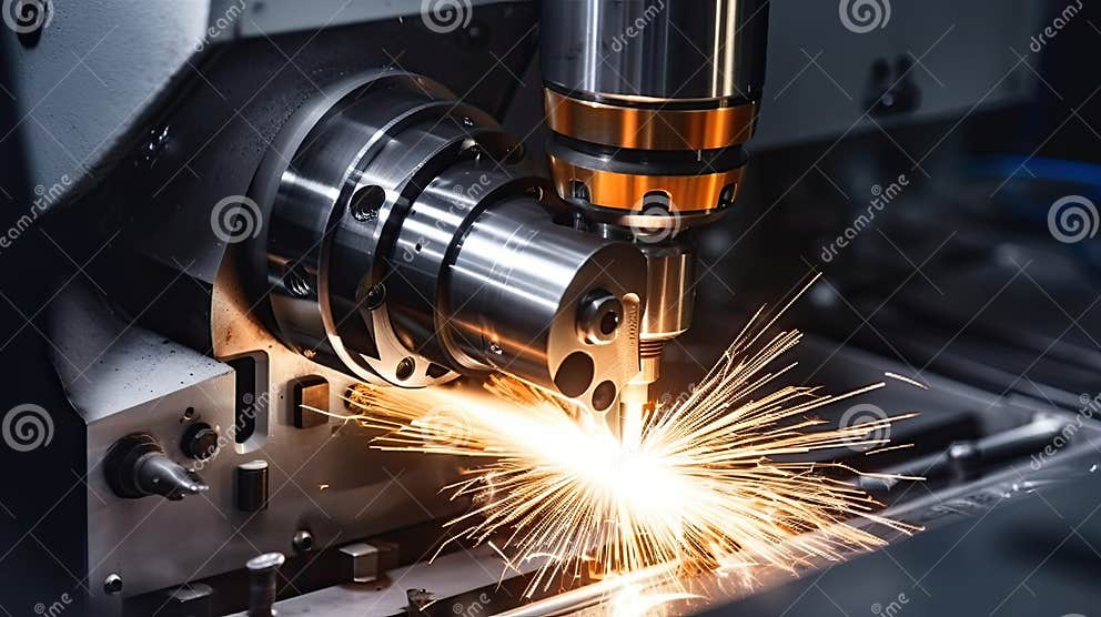 Metal Machine Tools Industry CNC Stock Image - Image of closeup, metal ...