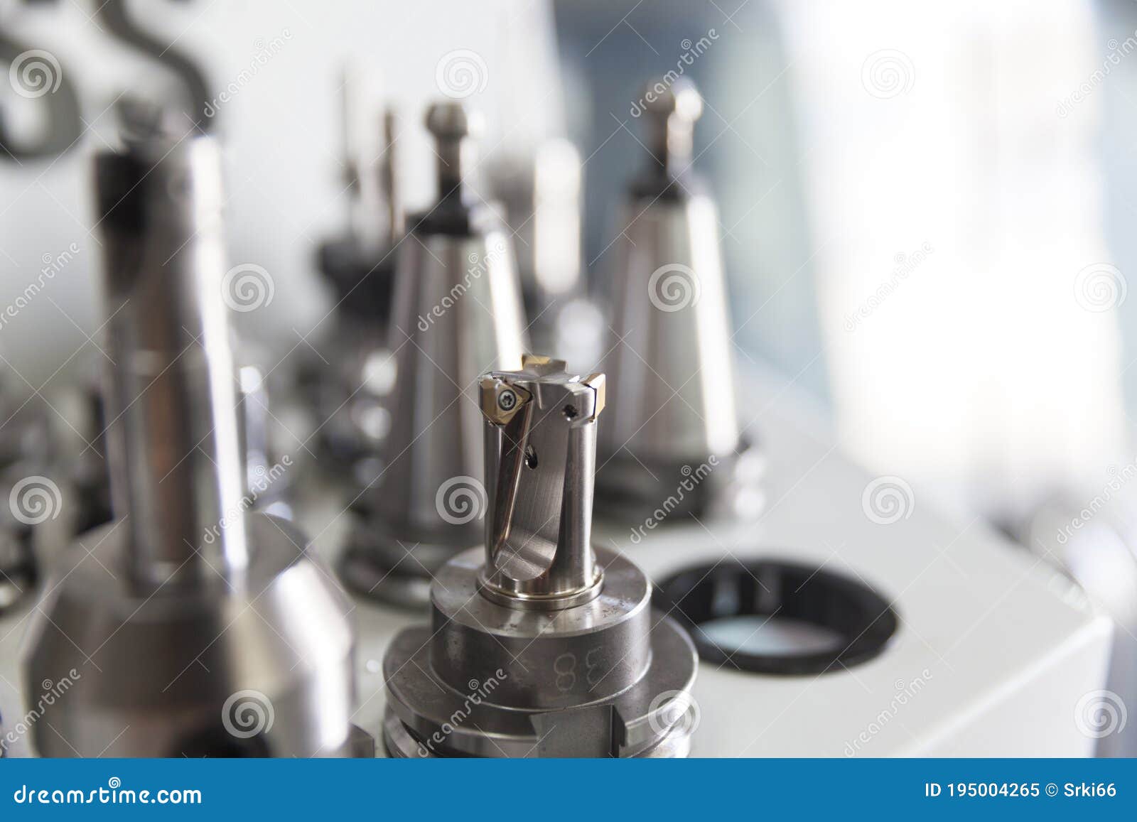 Metal machining tools stock image. Image of production - 195004265