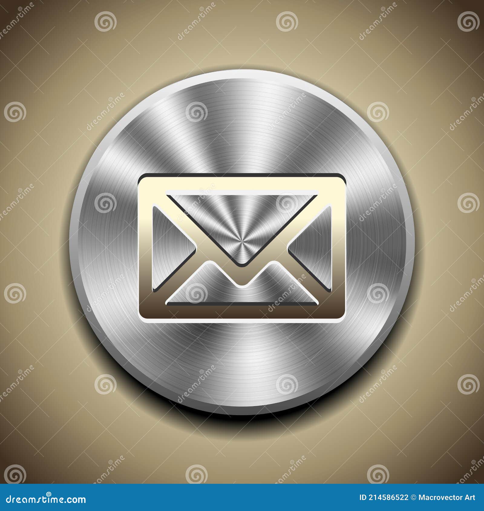 Metal Mail Button Design Vector Illustration Stock Vector ...